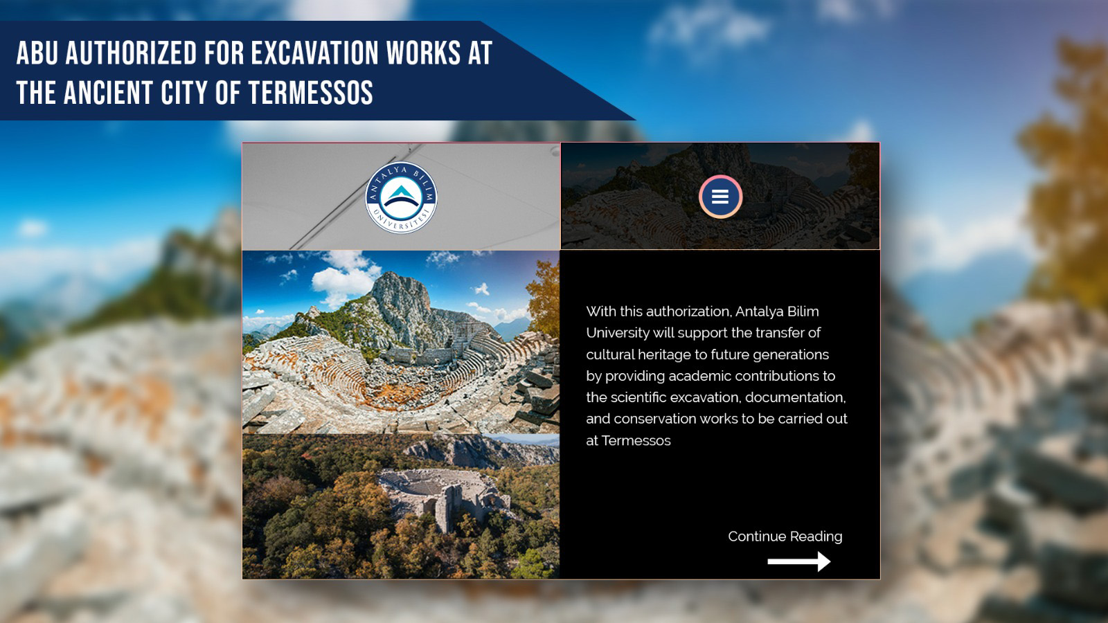 Antalya Bilim University Authorized for Excavation Works at the Ancient ...